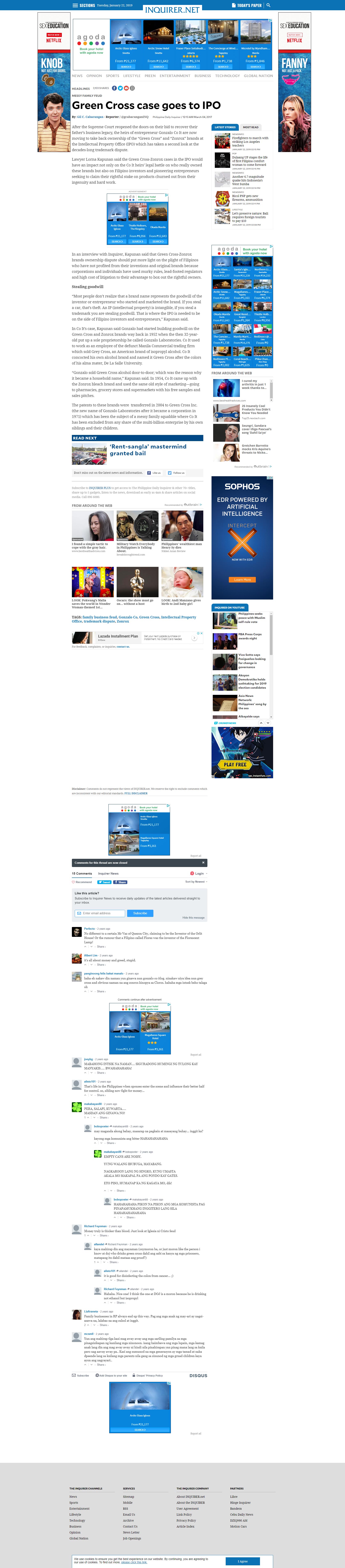 Green Cross Case Goes to IPO – Philippine Daily Inquirer - The ...